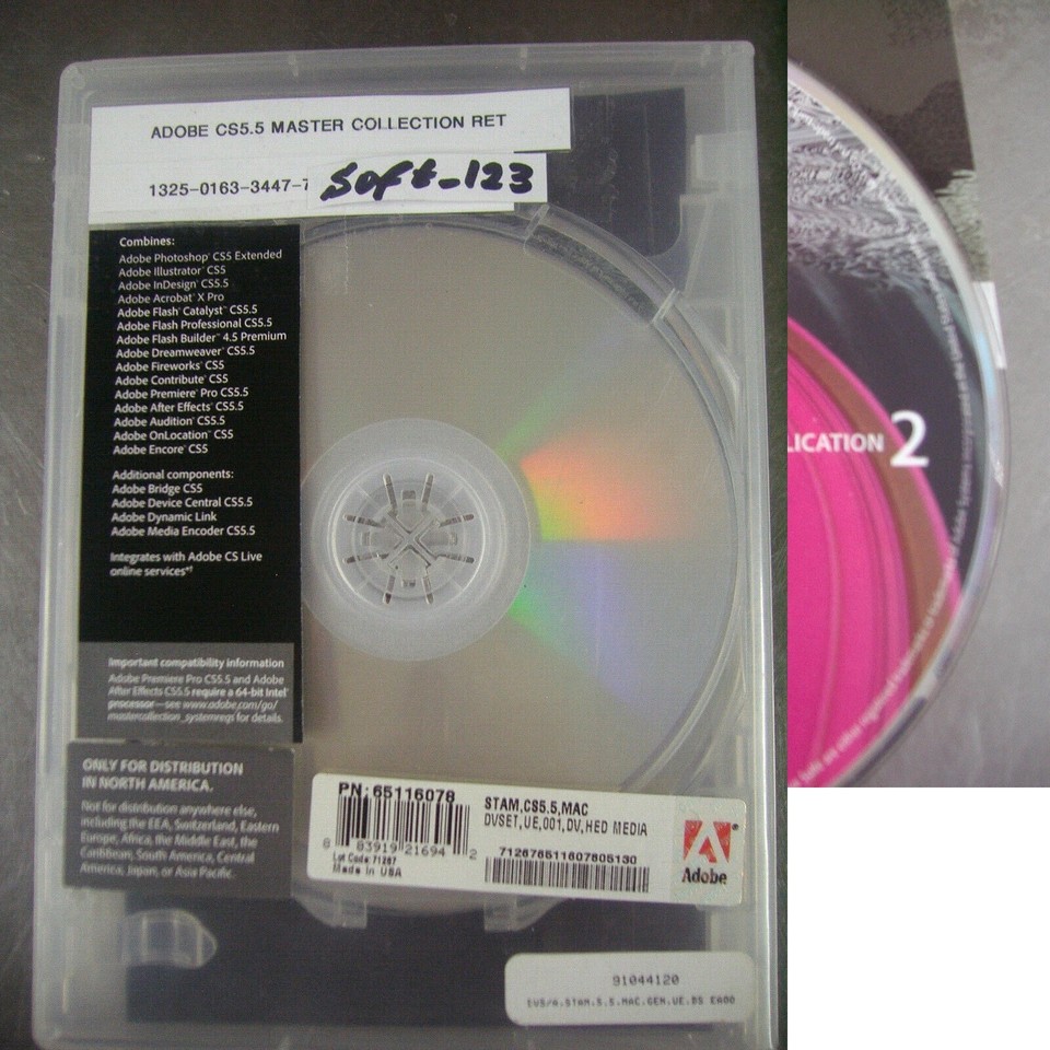 Adobe Creative Suite 5.5 CS5.5 Master Collection For MAC OS Full DVD ...