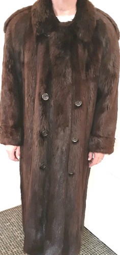 Canadian Beever Fur Vintage Full Length Double Breasted Coat For Men ...