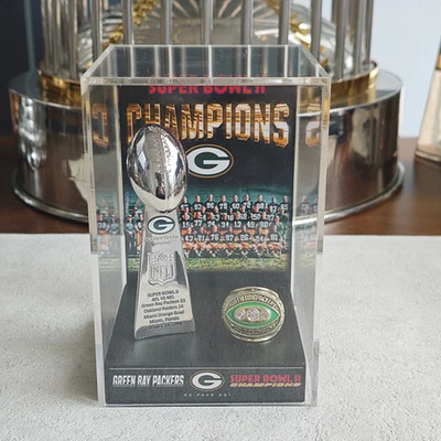 1968 Green Bay Packers Super Bowl II Championship Trophy & R ing ...