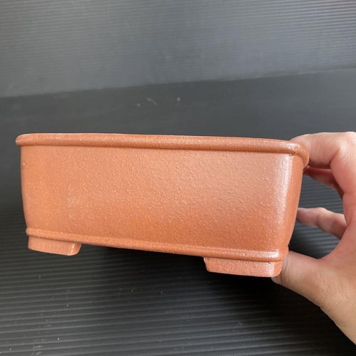 Japanese Bonsai pot SHIDEI Unglazed Rectangular Small size W15.9cm ...
