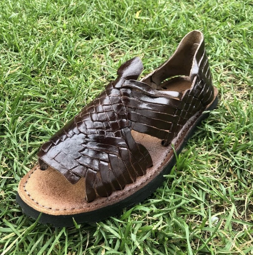 Men’s Brown Leather Huarache Sandals – Handmade Mexican Pachuco Arana ...