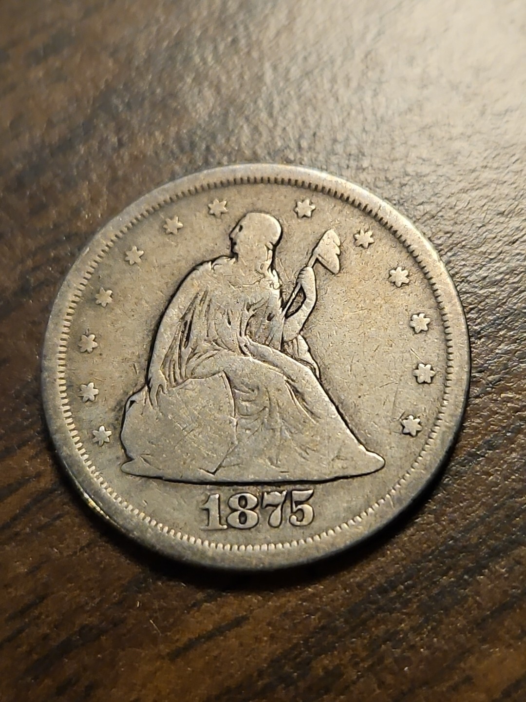 1875 S Silver Twenty Cent Piece 20C Old US Coin | eBay