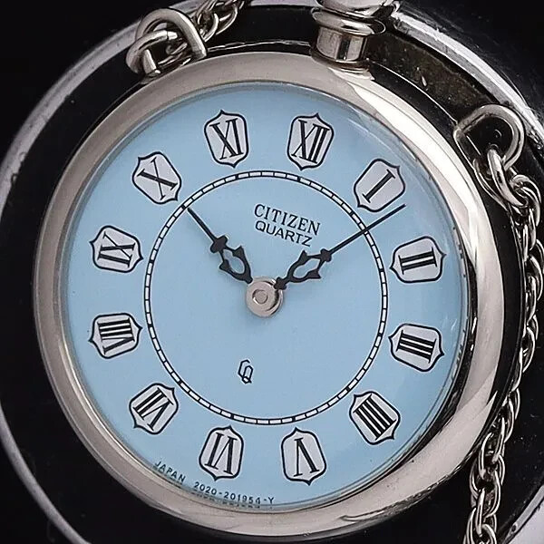 Citizen Pocket Watch Vintage Quartz Open Face Chain J… - Gem