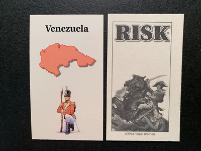 Risk 1993 VENEZUELA TERRITORY CARD Game Replacement Piece Parker ...