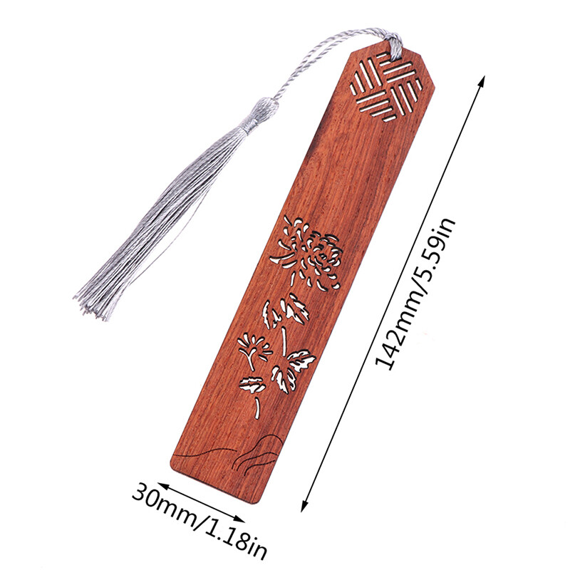 Carving Wooden Bookmark Classical Handmade Wood Bookmark Vintage Bookma ...