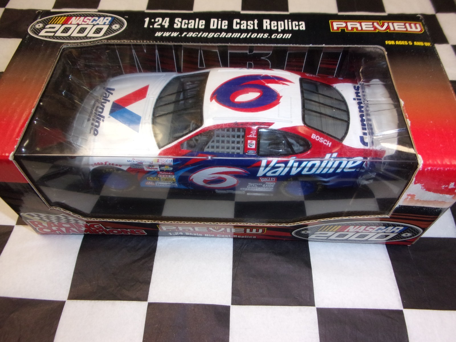 Mark Martin #6 Valvoline Preview 1:24 Scale Racing Champions DieCast ...
