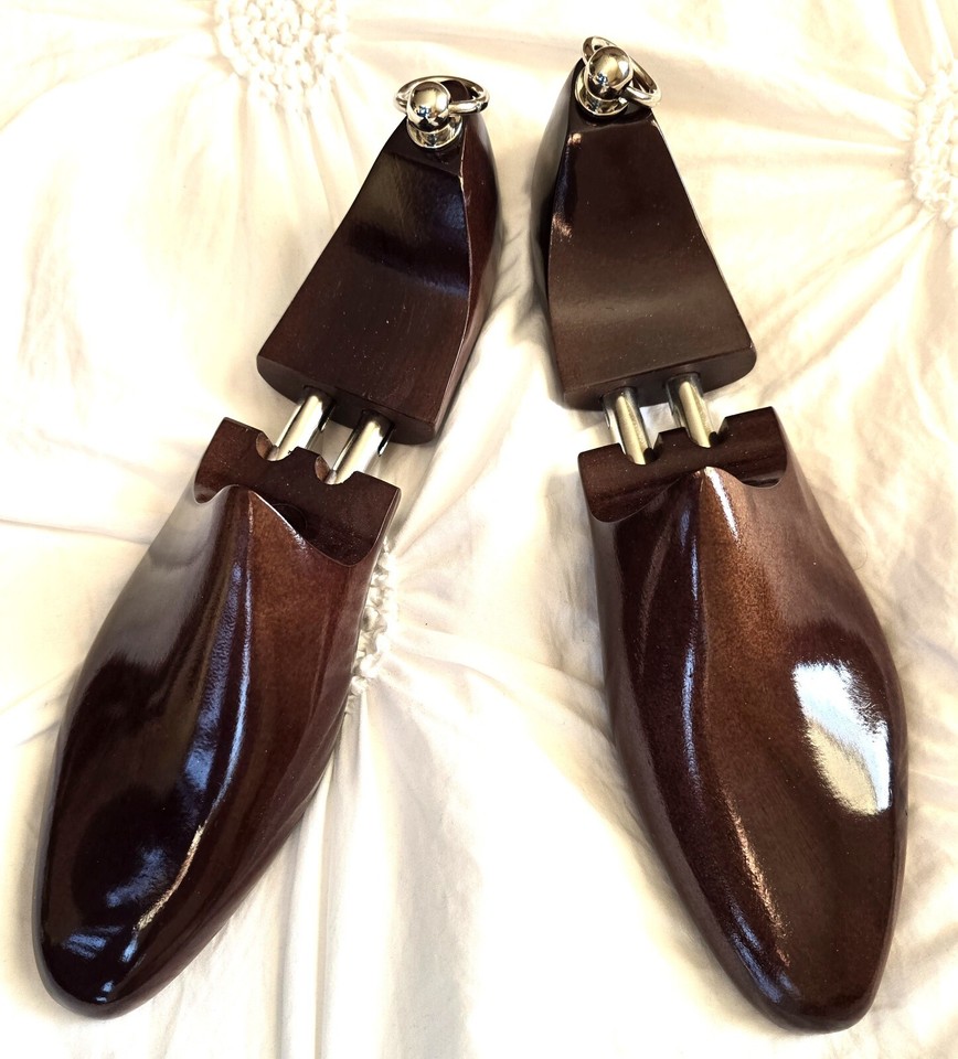 Ebony Luxury Double Barrel Lasted Wooden Shoe Trees, Fit Size US 10 ...