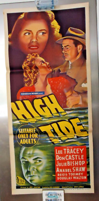 "HIGH TIDE" Daybill Movie Poster Like New Condition 1947 | eBay Australia