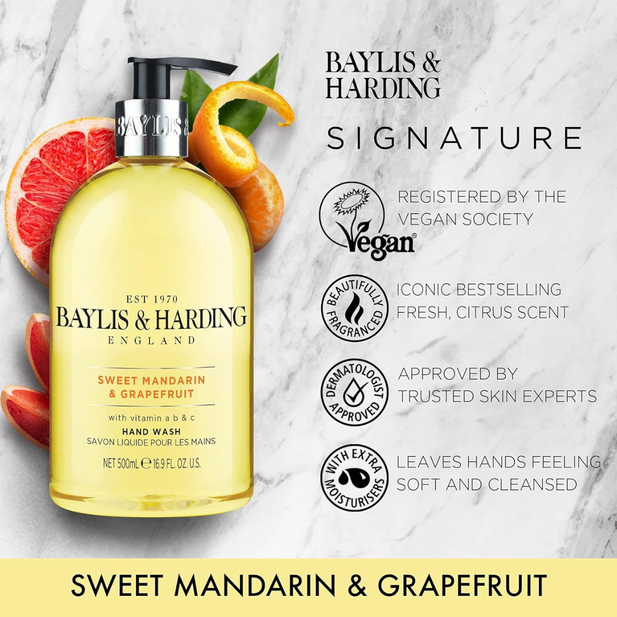 Baylis & Harding Jasmine & Grapefruit 500ml x 3 Antibac Hand Wash ...