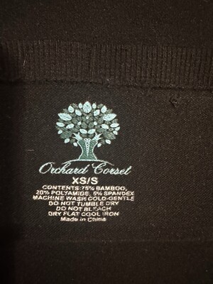 Orchard Corset Seamless Bamboo Corset Liner XS/S Black | eBay