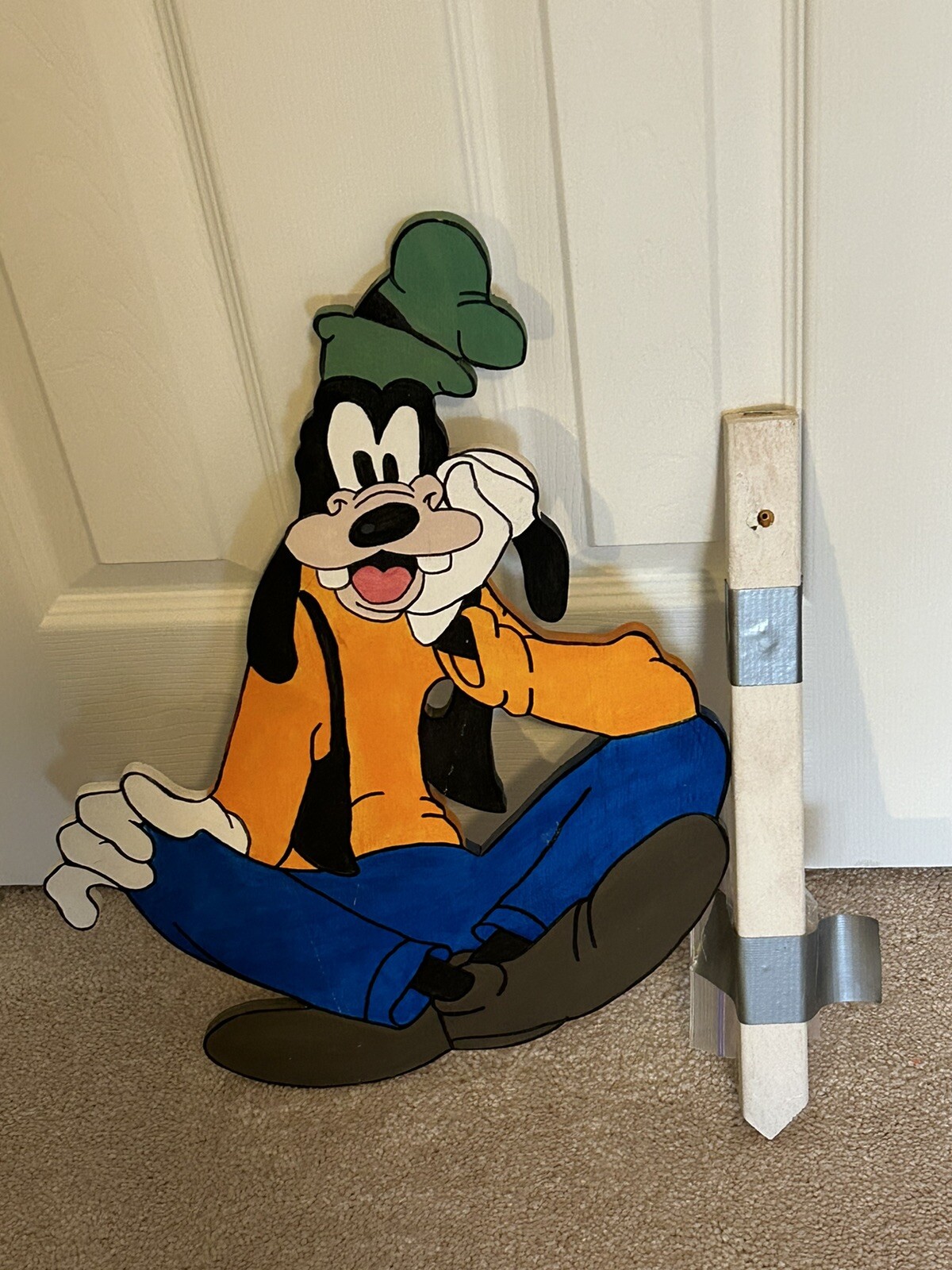 One Of A Kind Vintage Disney Goofy Wooden Handmade Yard Decoration 18 ...