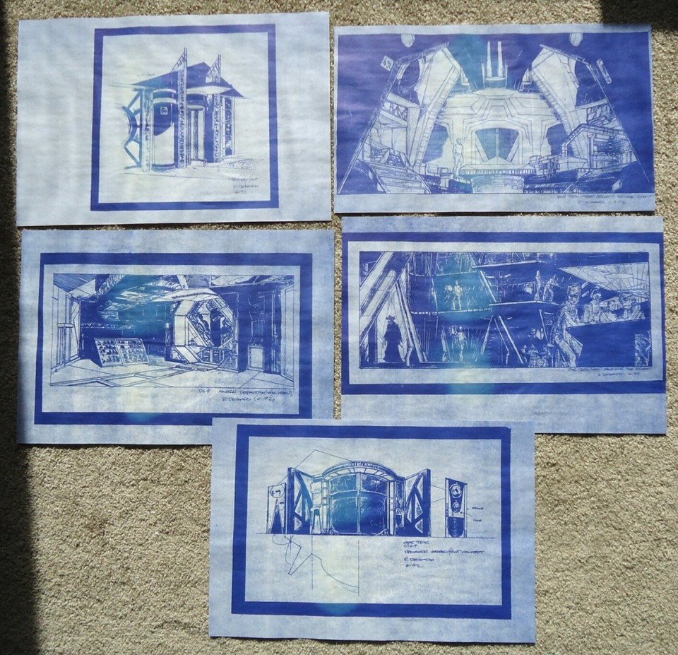 Star Trek Deep Space Nine Blueprints 1992 12X18 9 Plates minor envelope ...
