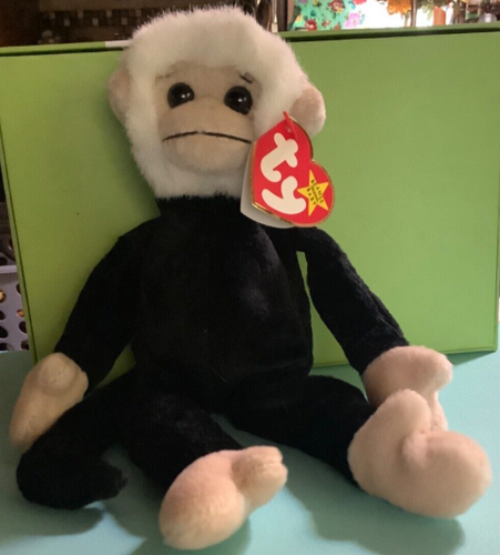 RARE RETIRED 1998 TY BEANIE BABY MOOCH THE MONKEY WITH PE PELLETS/TAG ...