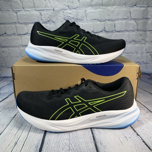 Asics Gel Pulse 15 Running Shoes Black Electric Lime 1011B780-001 Men's ...