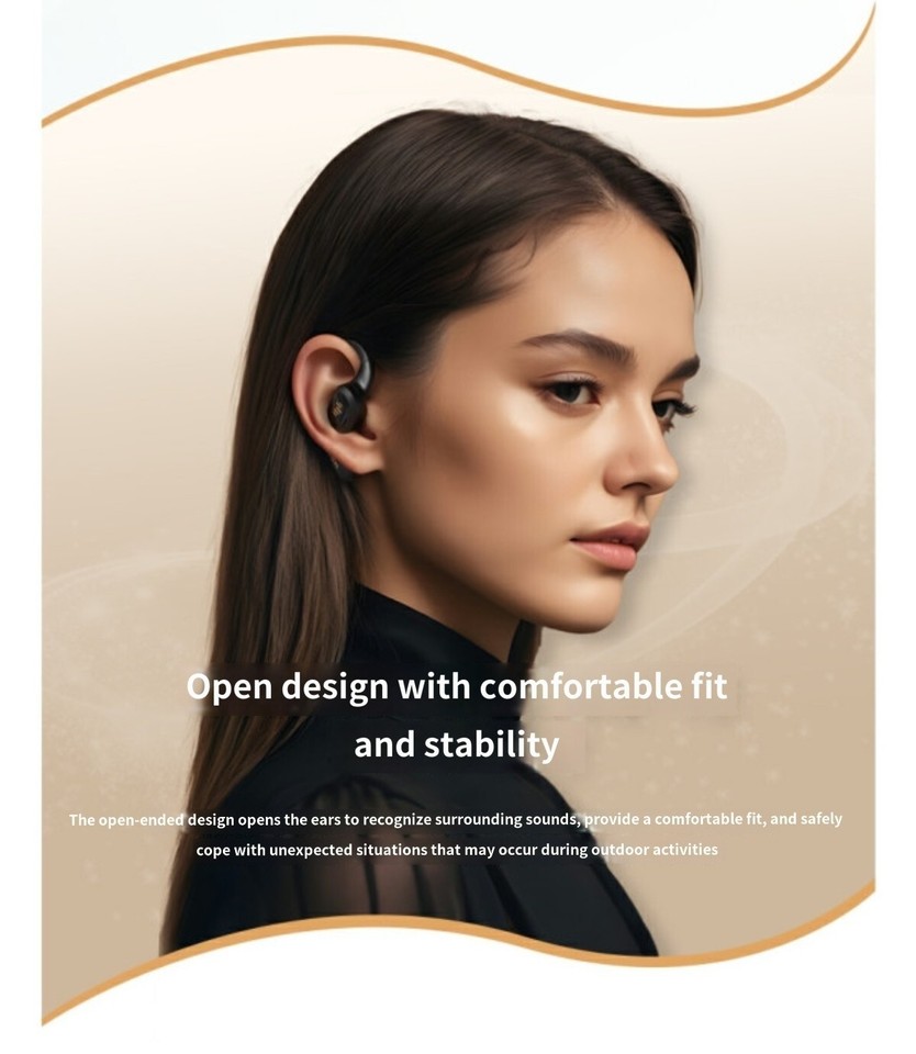 iRiver Bluetooth Wireless Open Ear Earphones /black / Air Conductivity ...