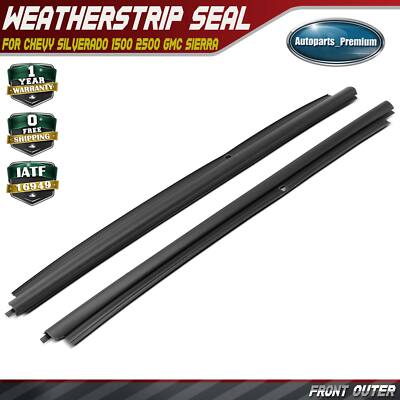 2x Front Outer Window Sweep Weatherstrip Seal for Chevy Silverado 1500 ...