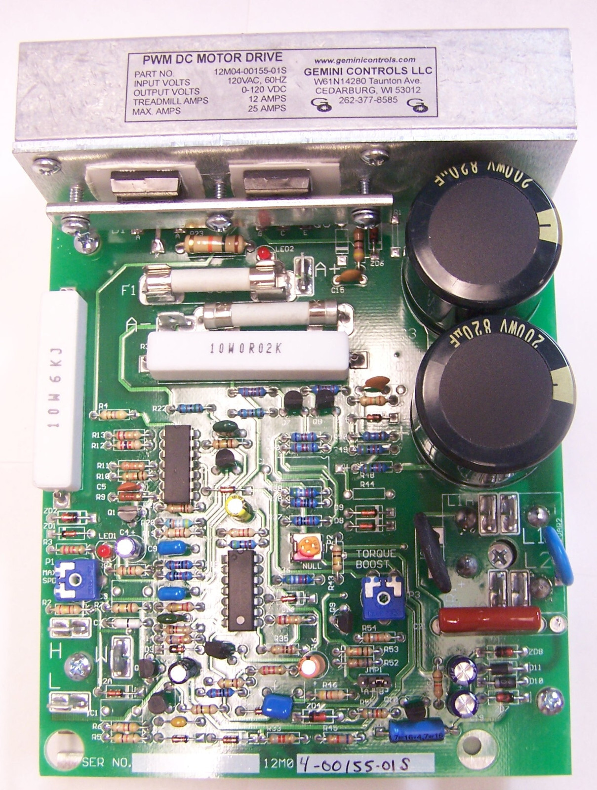 NEW Gemini Controls 12M04-00155-01S 1HP PWM Treadmill Motor Control Controller | eBay