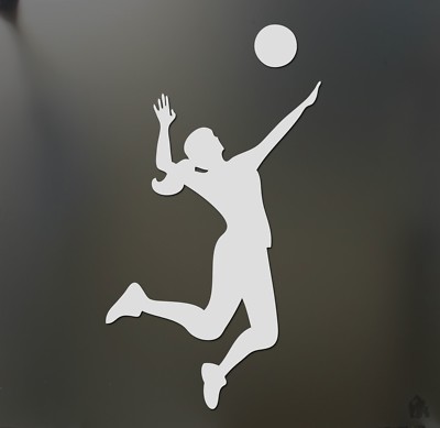 Volleyball girl hit Sticker hitter decal car window sticker pick your ...