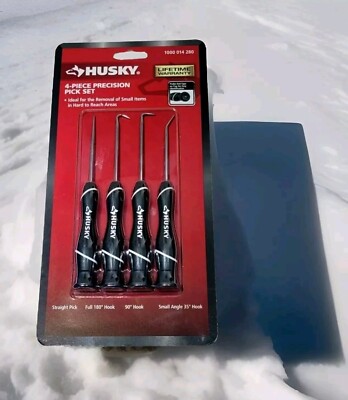 Precision Hook And Pick Tool Set (4-piece) | Husky Probe Small Angle ...