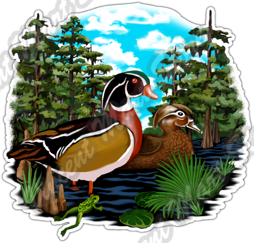 Ducks Duck Bird Hunting Hunter Wildlife Car Bumper Vinyl Sticker Decal ...