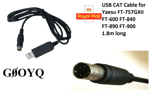 USB CAT programming cable Yaesu FT-840 FT-890 FT-900 FT-757GXII FT-600 ...