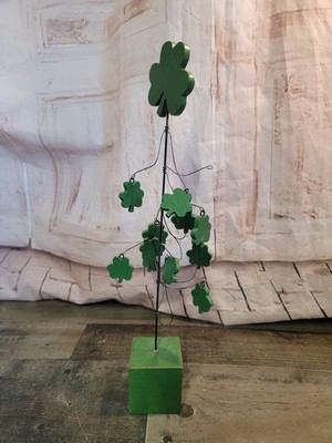 Wooden st patricks day clover tree decor | eBay