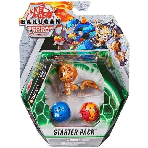 Bakugan Starter Pack 3 Pack, Ferascal Ultra, Geogan Rising Collectible ...