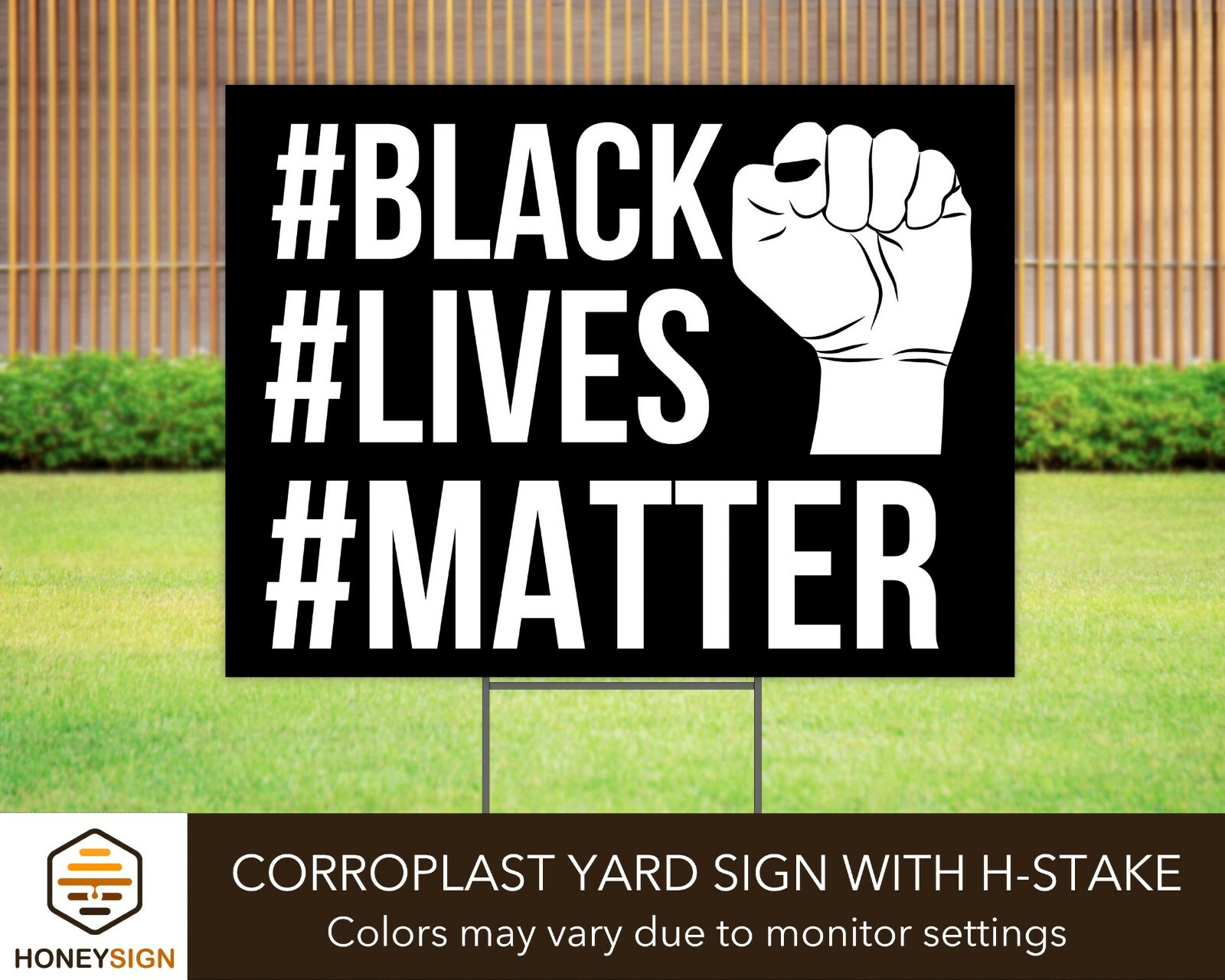 Black Lives Matter Yard Sign w/ H Stake, Civil Rights Sign, BLM Lawn ...