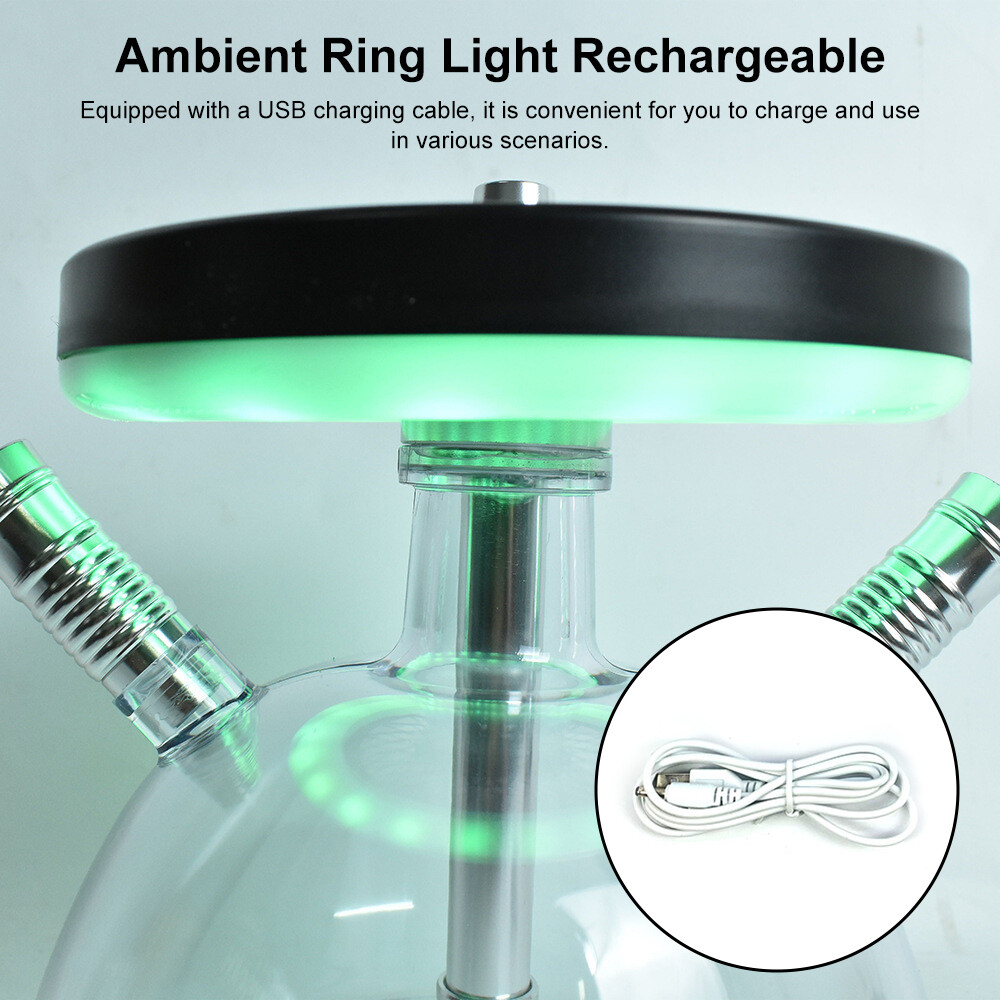 LED Hookah Ring Lamp Magnet Adsorption with Remote Control RGB Hookah ...