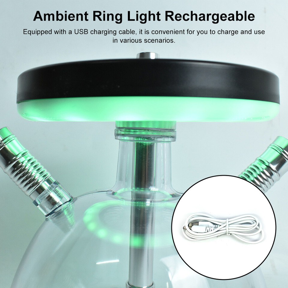 LED Hookah Ring Lamp Magnet Adsorption with Remote Control RGB Hookah Lights | eBay