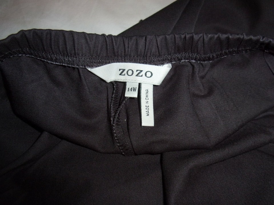 NEW ZOZO Color Phantom Cotton Blend Pants Straight Leg Women Size 14W ...