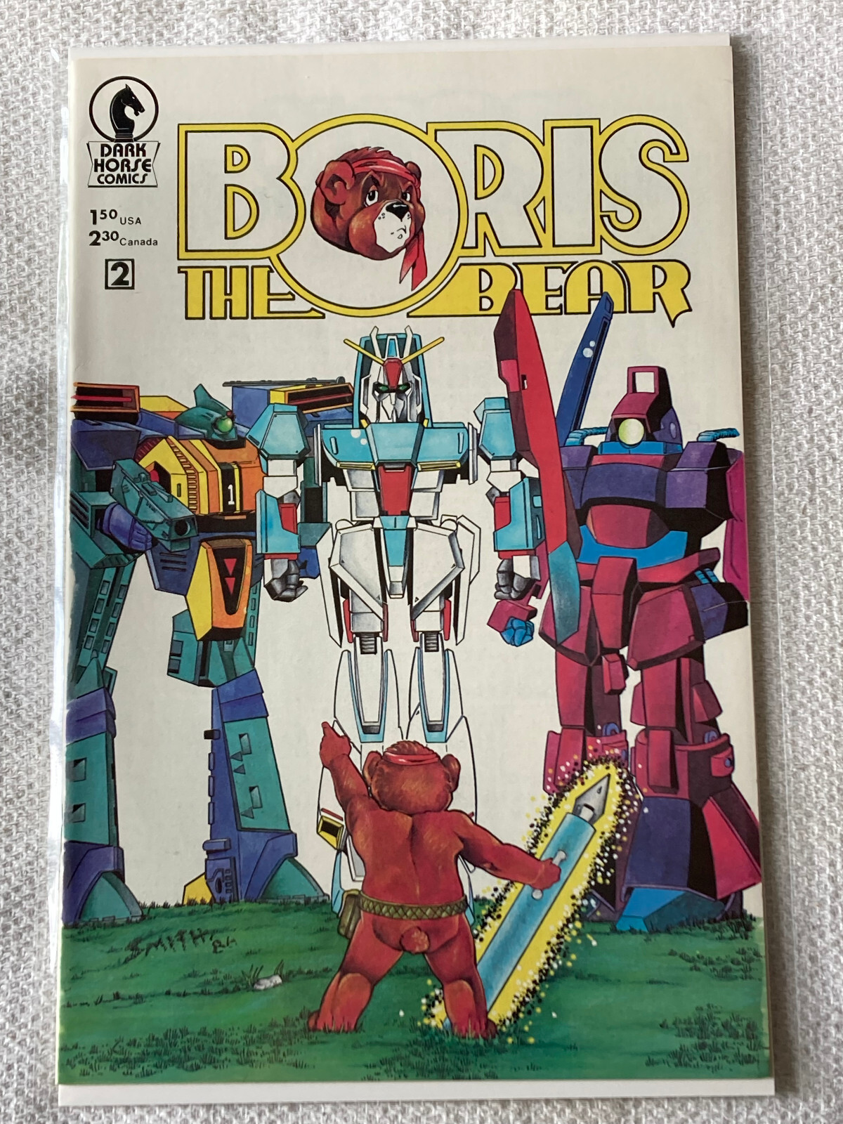 Boris the Bear #2 1986 VF+ 1st Dark Horse Boris takes on Giant Robots ...