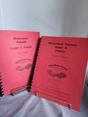Operations Manual & Parts Cat McCormick Farmall Super-C International ...
