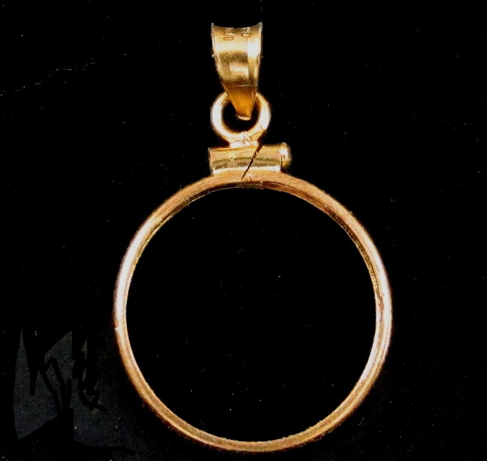 Coin Bezel 1/4 oz. American Gold Eagle Reeded Edge 14K Gold Filled ...