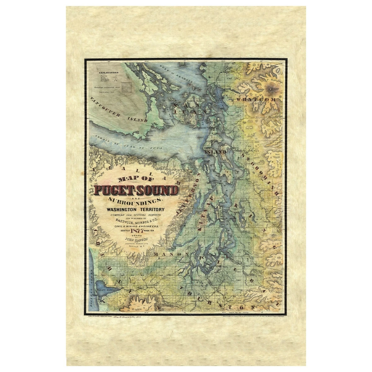 Vintage Puget Sound Map