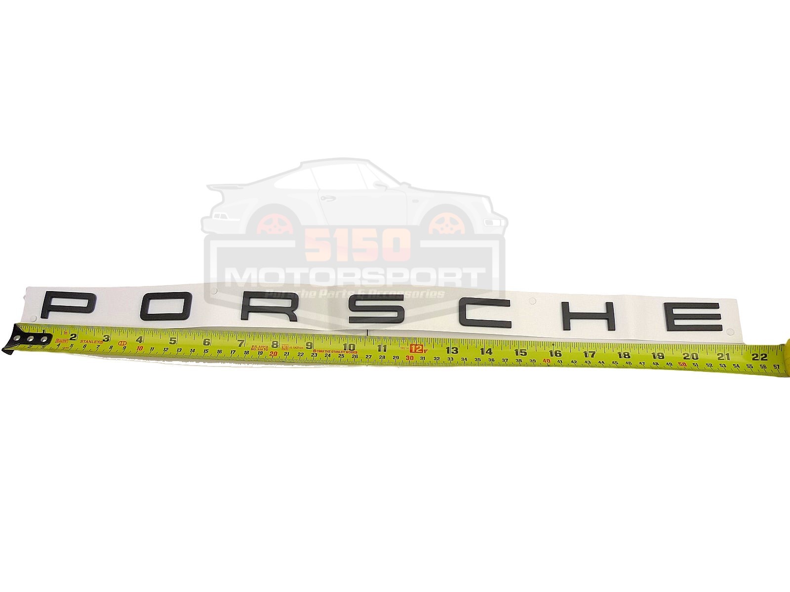 Genuine "P O R S C H E" Cayenne Rear Badge Emblem Matte Black ...