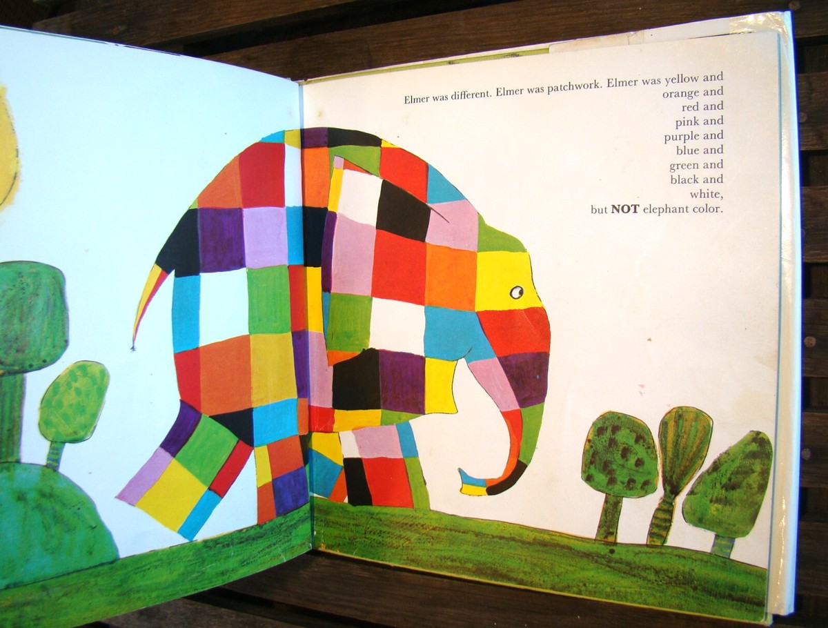 Elmer The Patchwork Elephant Images Black And White Cream Cream Elmer