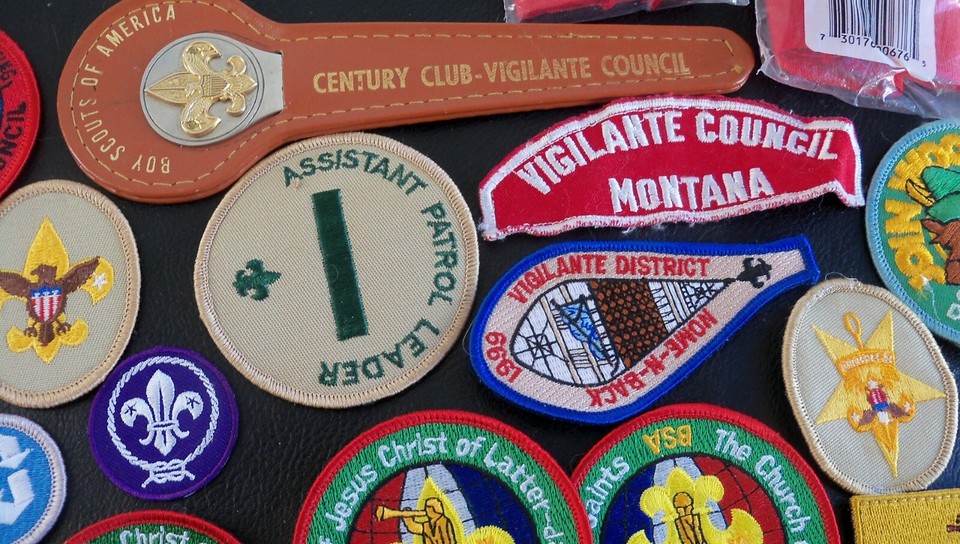 Lot of many BSA patches and Vigilante Council opener, Montana | eBay