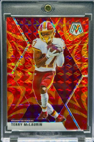 Terry McLaurin RARE RED EXPLOSION MOSAIC REFRACTOR INVESTMENT CARD SSP ...