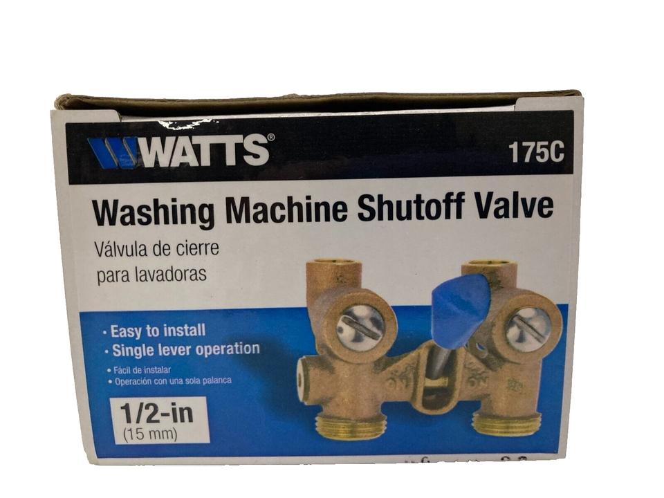 Watts Washing Machine Shutoff Valve, 1/2 Inch, Bronze 175C | eBay