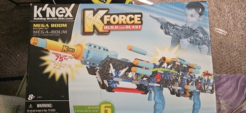 K'NEX KNEX K-FORCE MEGA BOOM BLASTER GUN BUILDING SET New Open Box ...