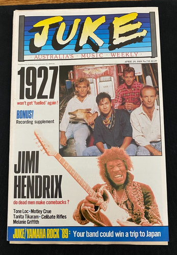 Juke Magazine. Aust Apr 29, 1989. 1927, Jimi Hendrix, Motley Crue, Tone ...