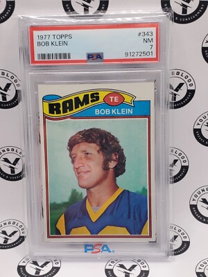 1977 Topps Bob Klein #491 PSA 7 Rams | eBay