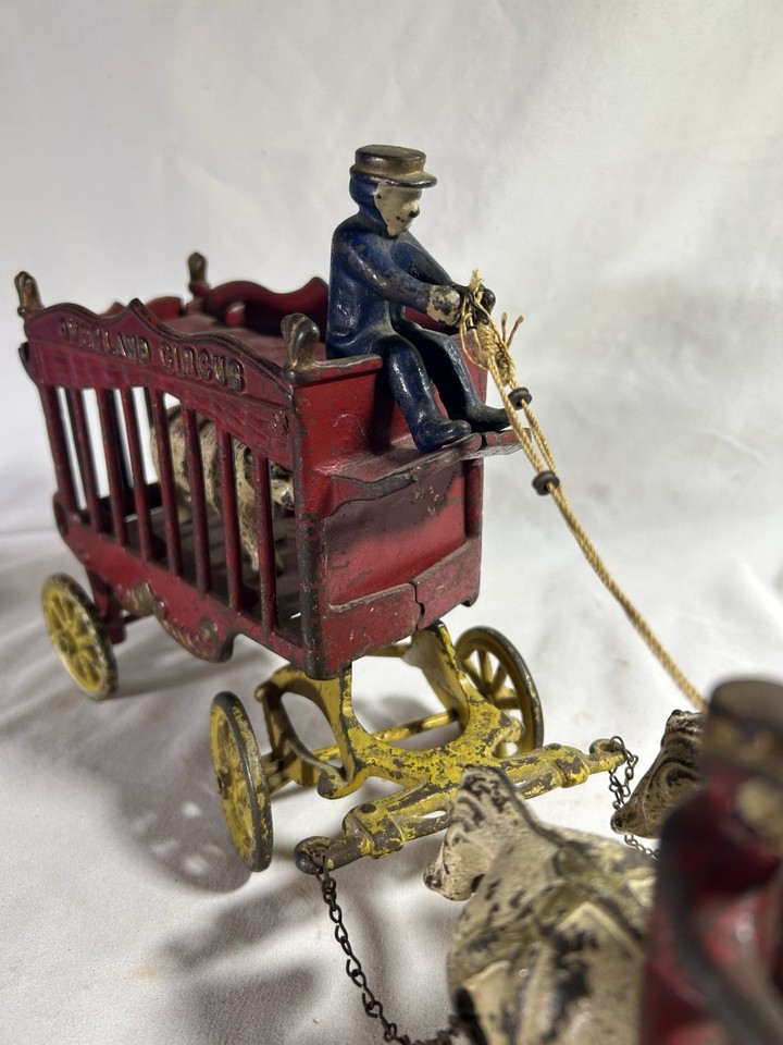 Antique Kenton Cast Iron Overland Circus Wagon Toy Complete and Nice ...