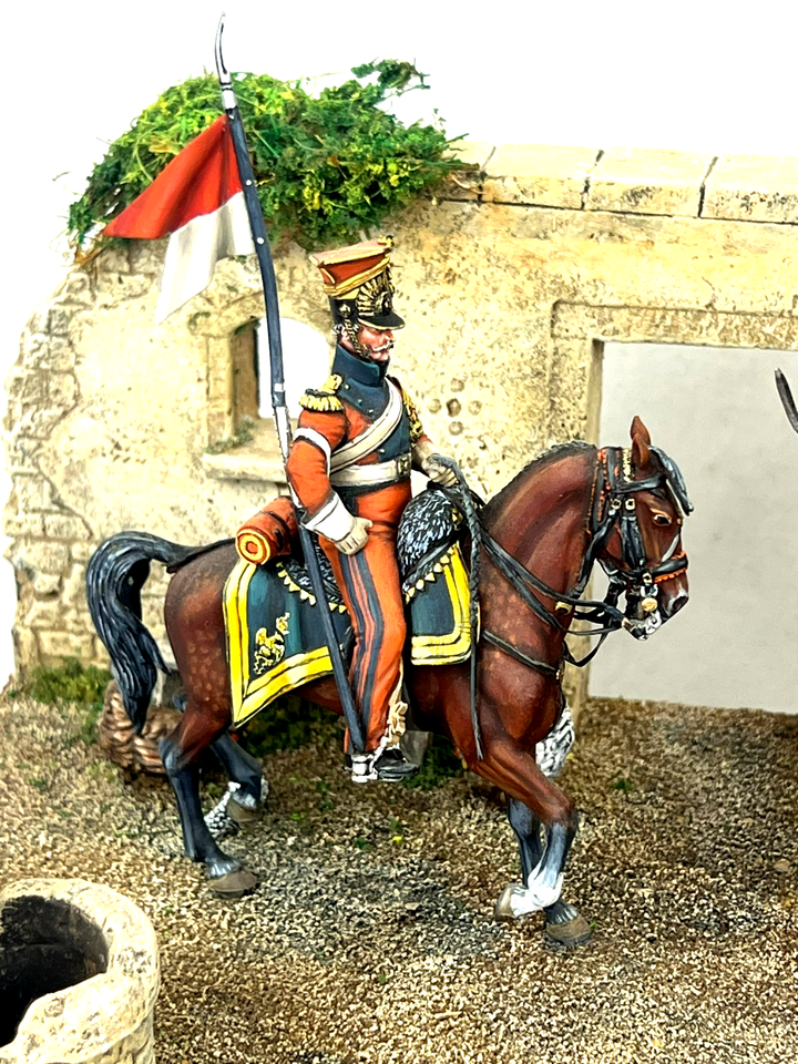 Metal Modeles Red Lancers Diorama 54mm Napoleonic Metal Kit Figure Pro ...