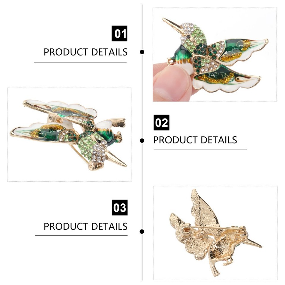 Creative Alloy Hummingbird Brooch Fashion Breastpin Clothes Pin Gift ...