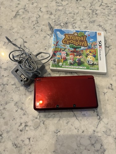 Nintendo 3DS LL XL console Animal Crossing with Charger RED | eBay