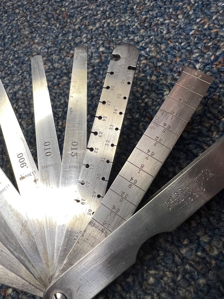 Vtg Starrett 245 engineer's taper, wire, thickness gage, excellent ...