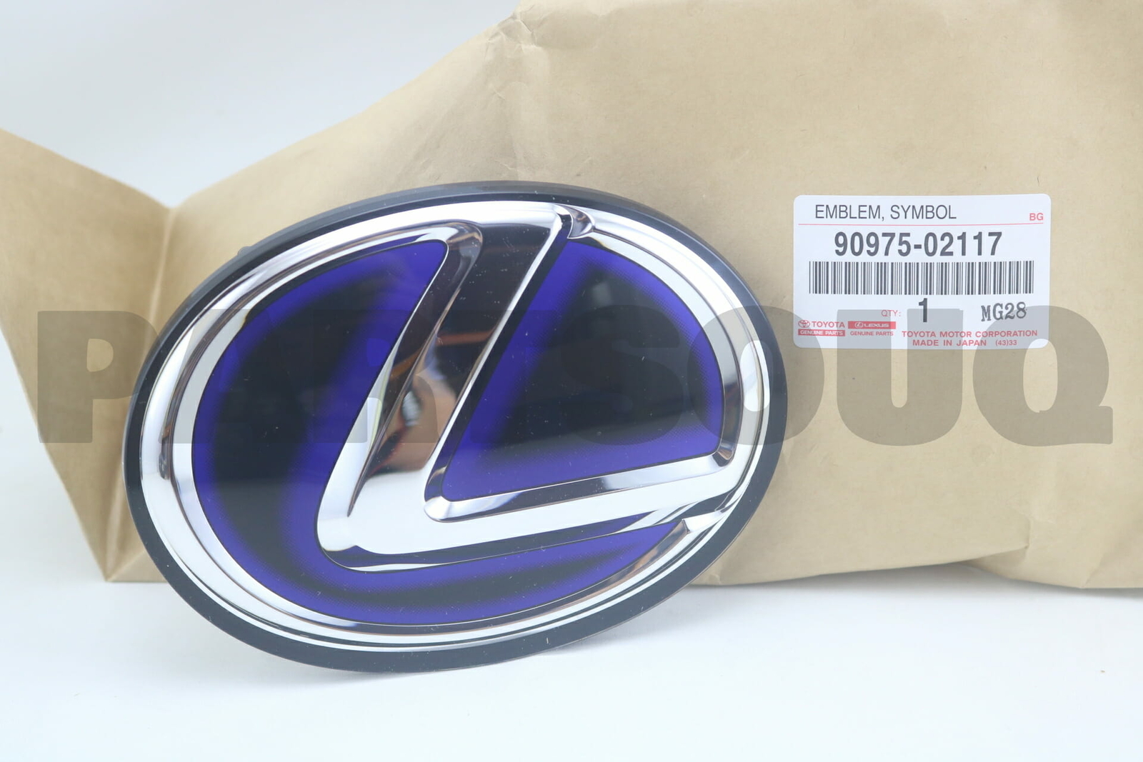 9097502117 Genuine Toyota EMBLEM, RADIATOR GRILLE (OR FRONT PANEL ...