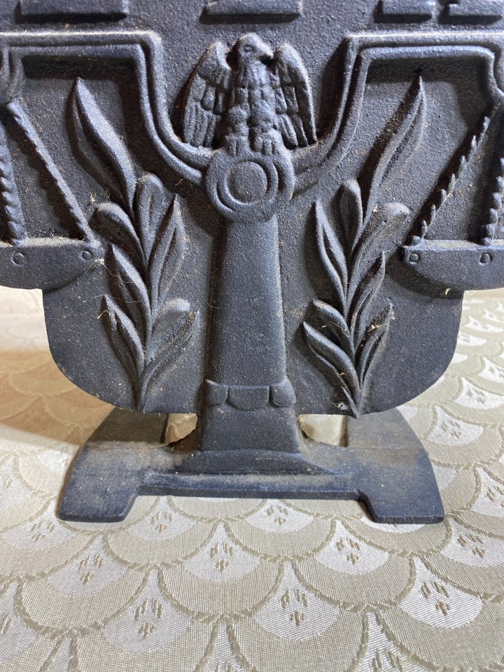 Vintage Cast Iron Door Stop 'Lex Law Scale Of Justice" - 9.0 Inches ...